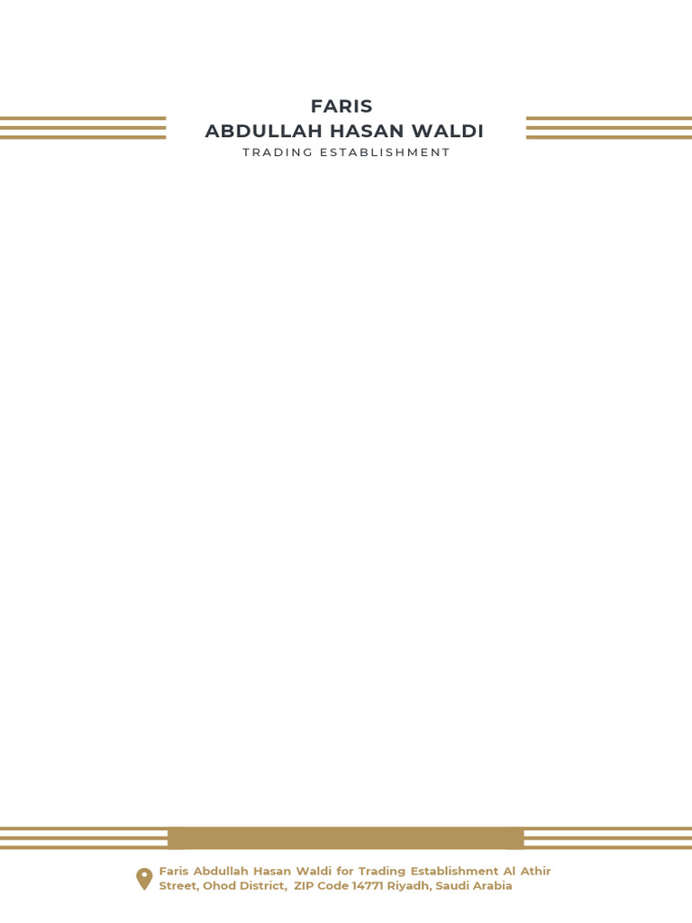 Faris Abdullah Trading Establishment Riyadh | PDF