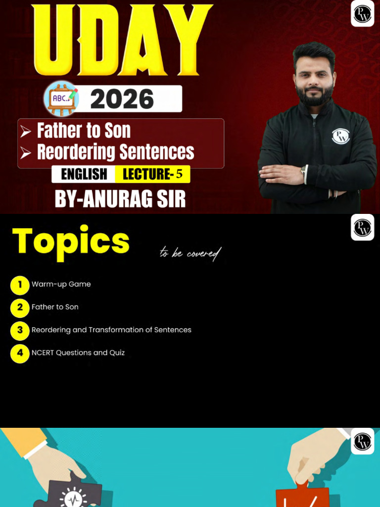Hornbill 05: Poetry 05: Father To Son - Reordering and Transformation ...