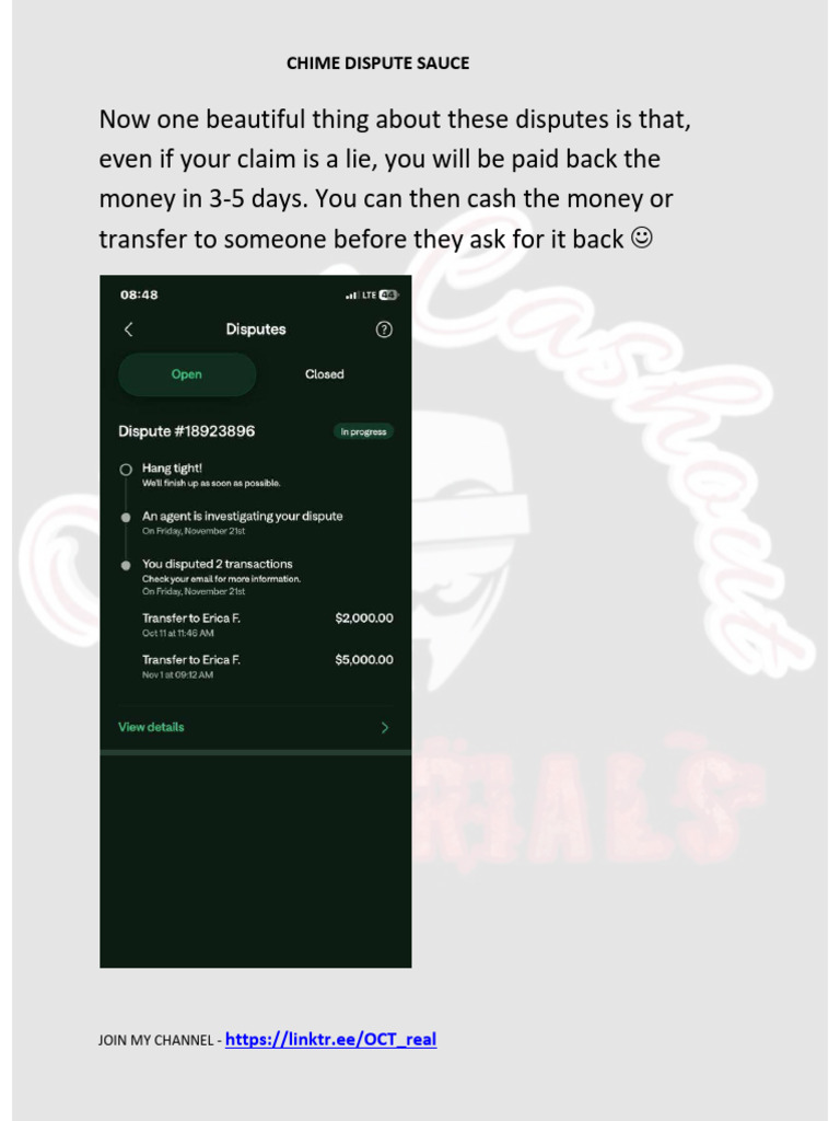 Chime Dispute Tut - Copy | PDF | Banking Technology