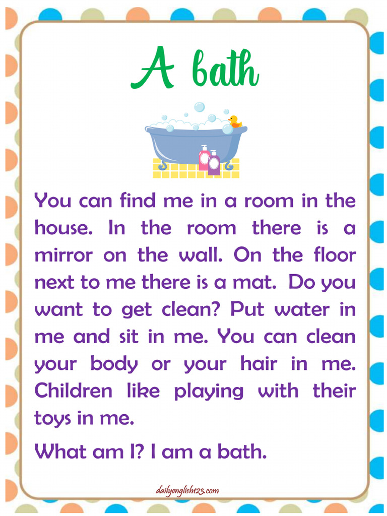 Reading A Bath | PDF
