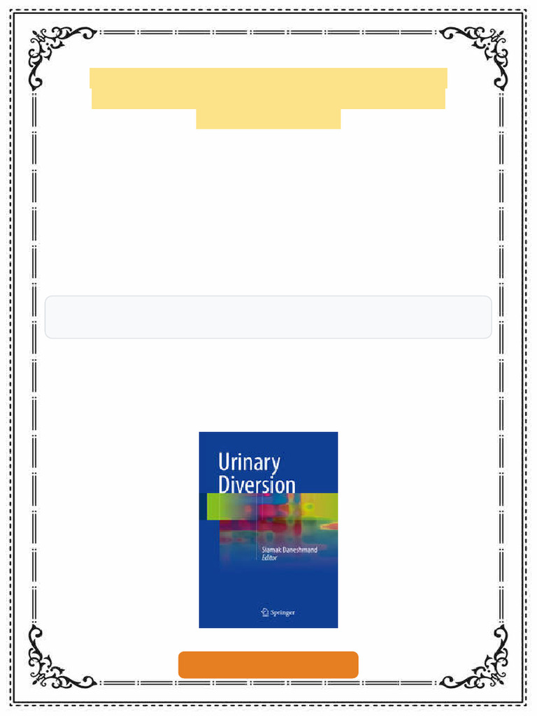 Urinary Diversion 1st Edition Siamak Daneshmand (Eds.) Ebook Special ...