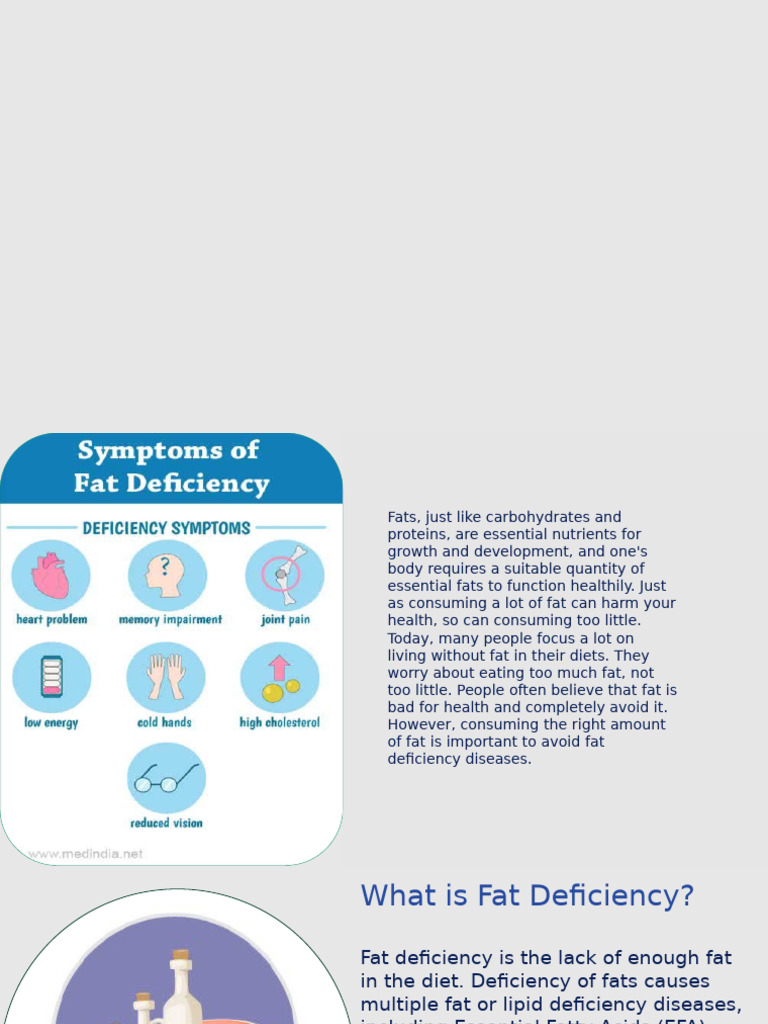 Diseases by Fat Defiency | PDF