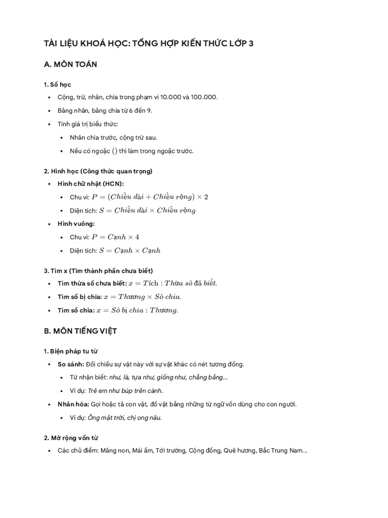 Lop 3 | PDF