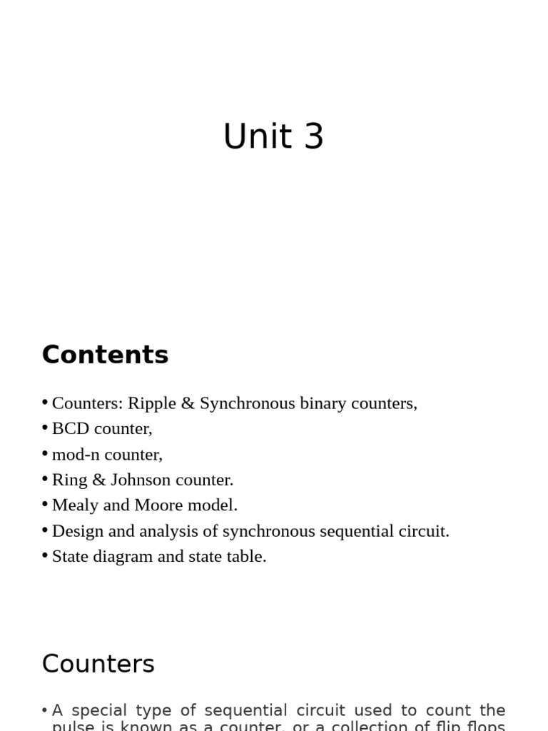 Types of Counters and Sequential Circuits | PDF | Digital Electronics ...