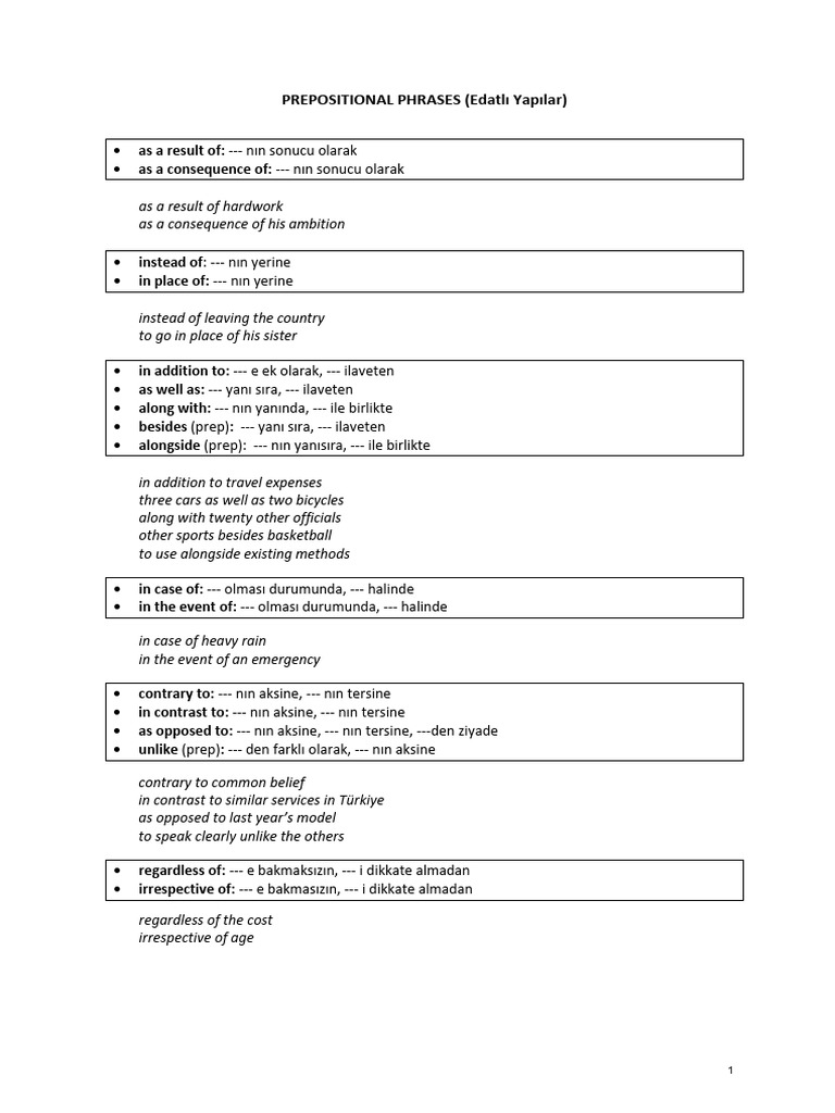 Essential Prepositional Phrases Guide | PDF