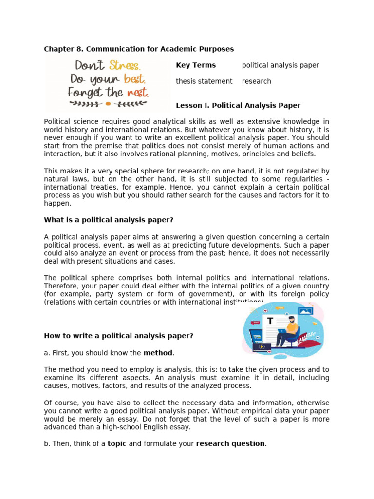 Writing a Political Analysis Paper | PDF | Essays | Ideologies