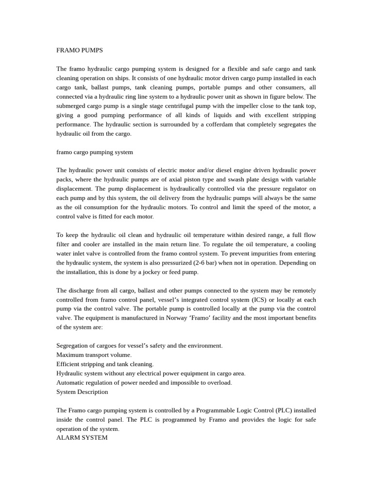 795891035-framo-pumps | PDF | Pump | Programmable Logic Controller