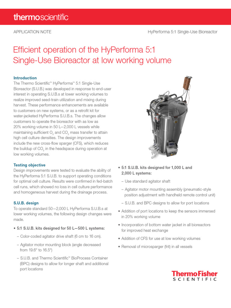 HyPerforma 5:1 Bioreactor Efficiency Guide | PDF