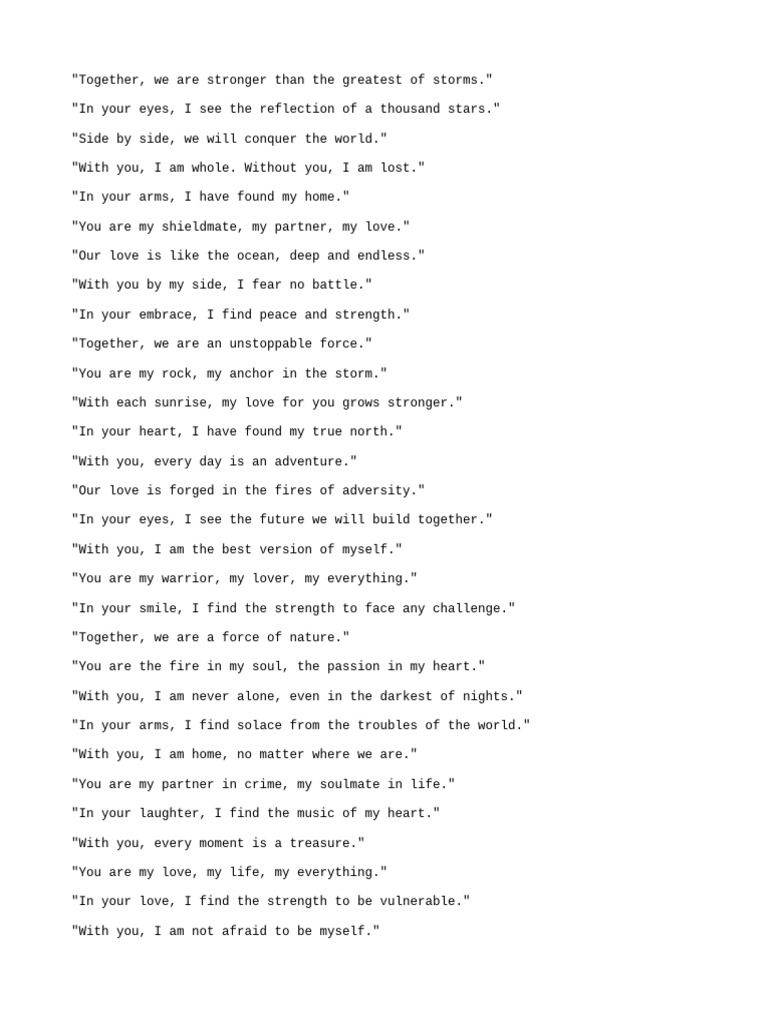 Love Quotes for Unbreakable Bonds | PDF