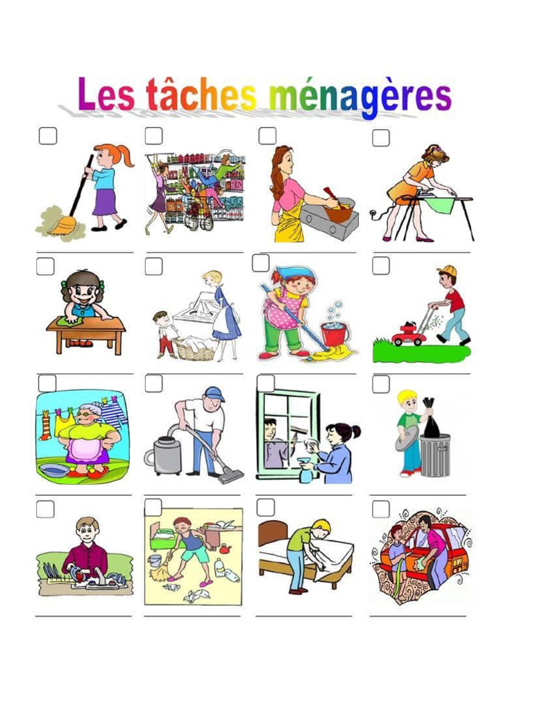 Recitation, Les Taches Menageres | PDF