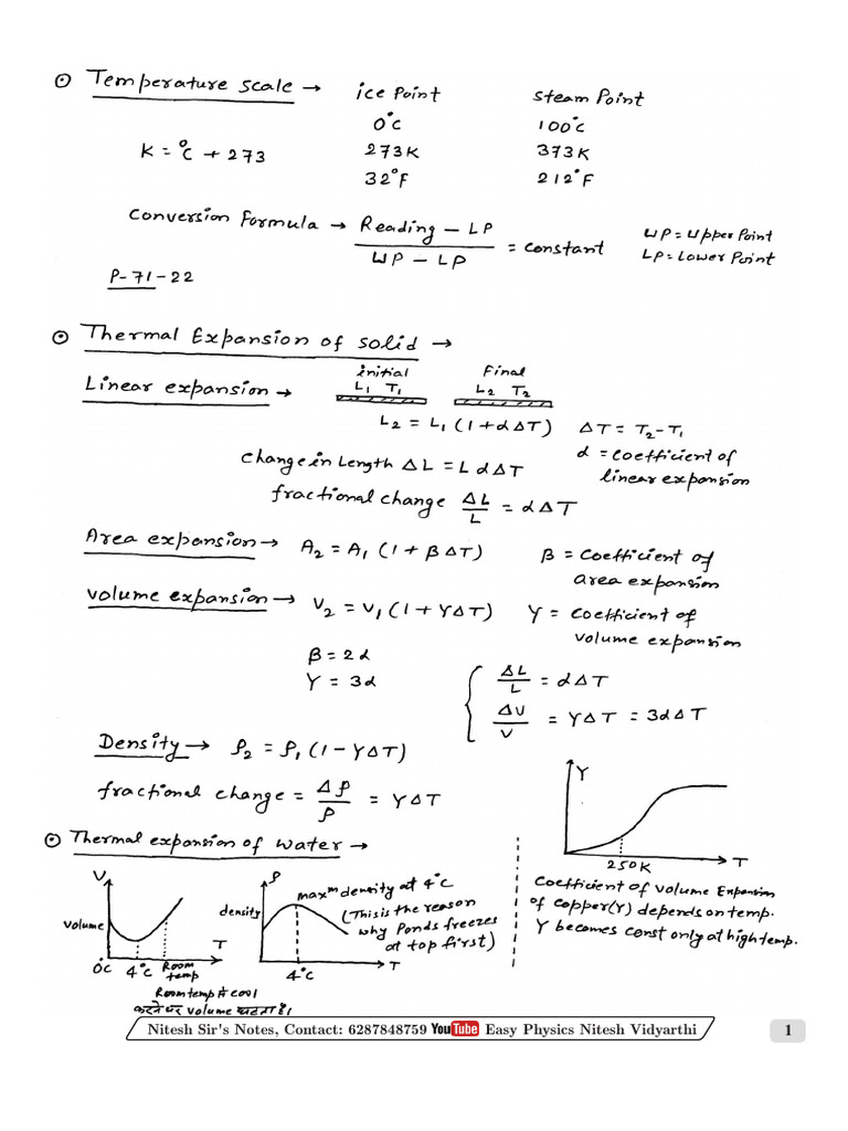 Heat & Thermodynamics and Kinetic Theory Notes | PDF