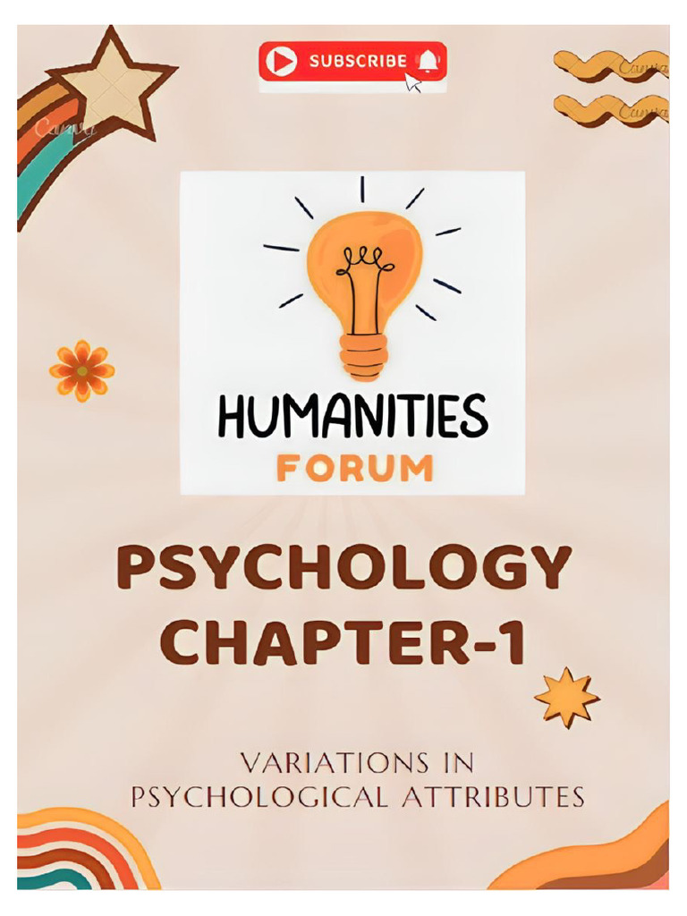 Psycho CH 1 Uploaded by Yajjat Sharma | PDF