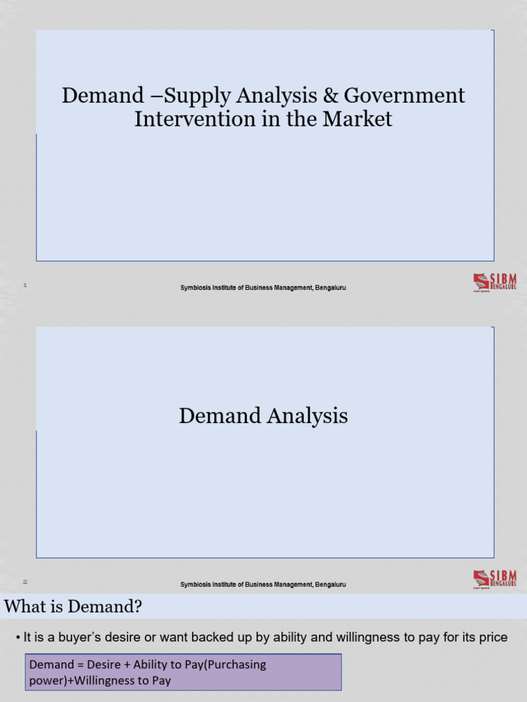Demand-Supply Analysis & Market Interventions | PDF | Economic Surplus ...