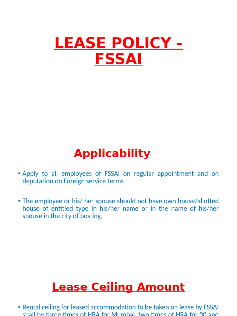 Lease Policy | PDF | Lease | Renting
