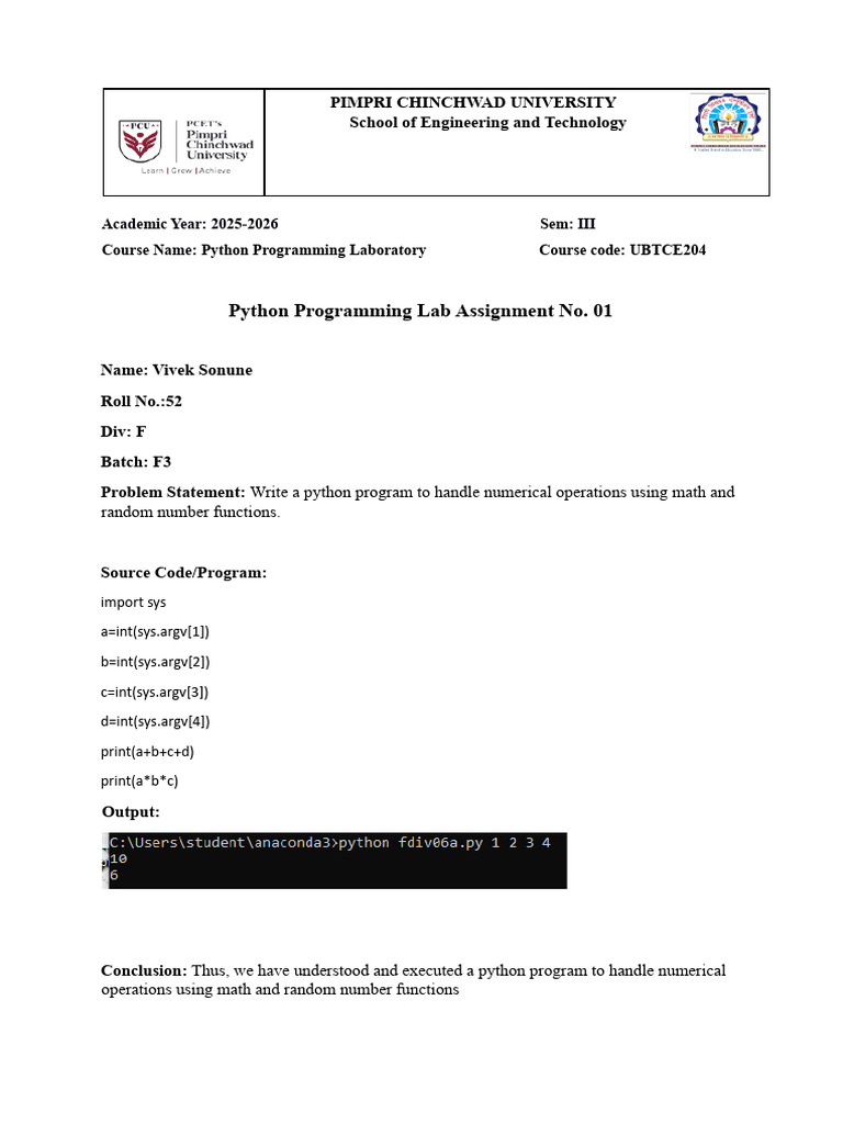 Vivek PPL Assignment No.1 | PDF