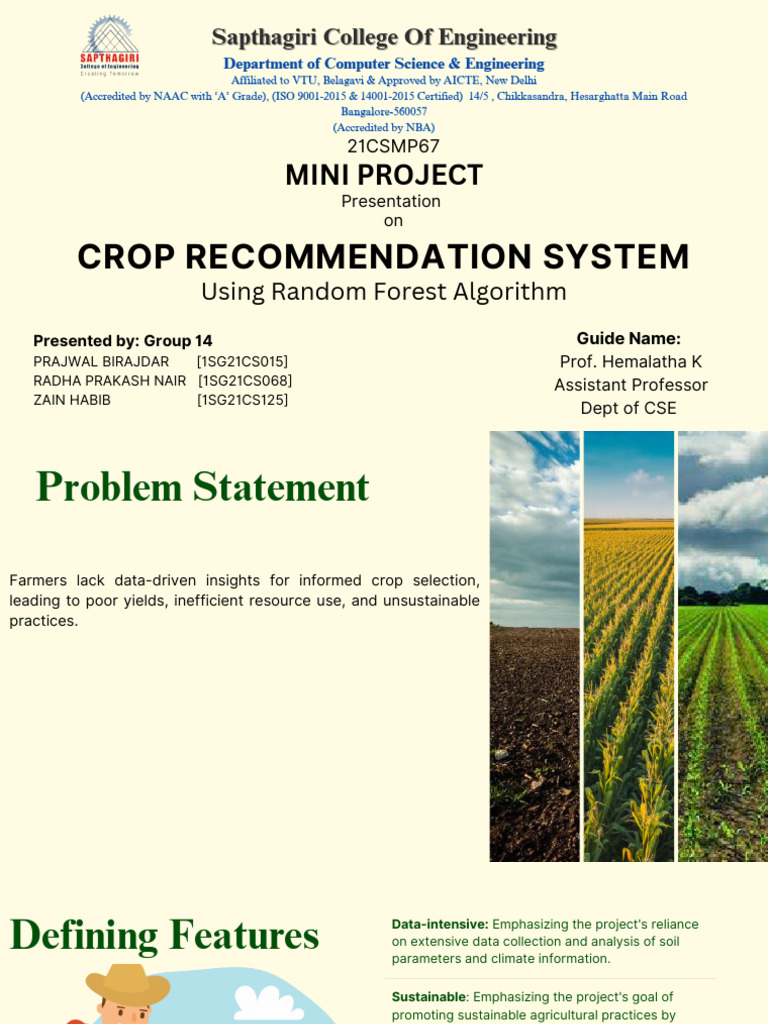 Crop Recommendation System | PDF | Machine Learning | Statistical ...