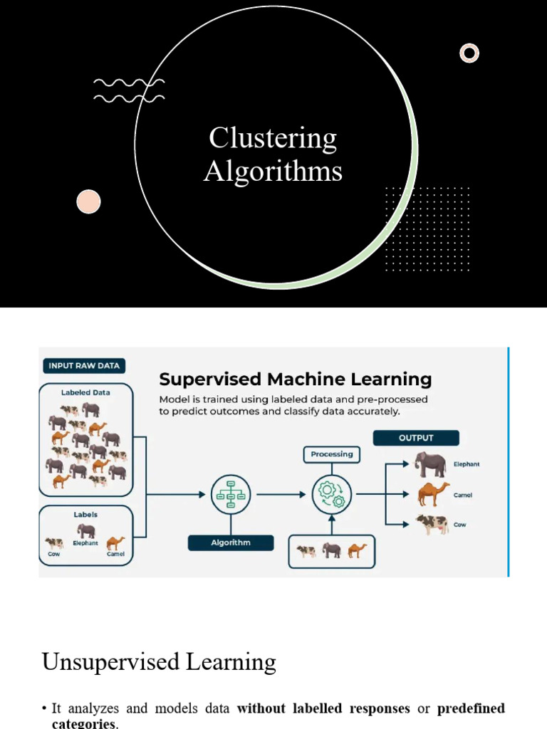 Lecture12 ML Clustering Algos | PDF | Cluster Analysis | Principal ...