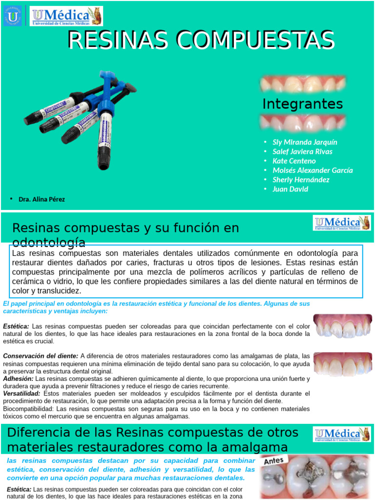 Resinas Compuestas en Odontología | PDF | Compuesto Dental | Materiales