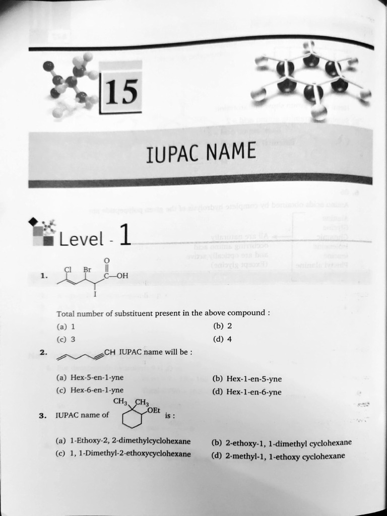 M S Chauhan IUPAC NAME Advance Problems | PDF