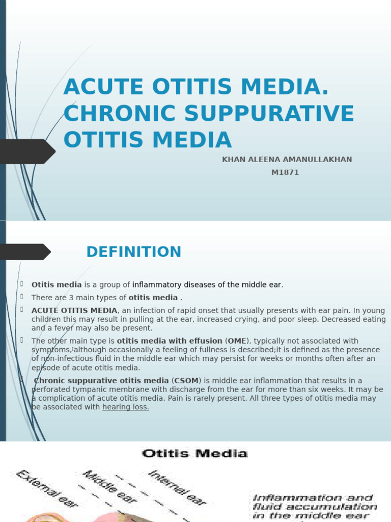 Understanding Otitis Media Types and Treatments | PDF | Diseases And ...