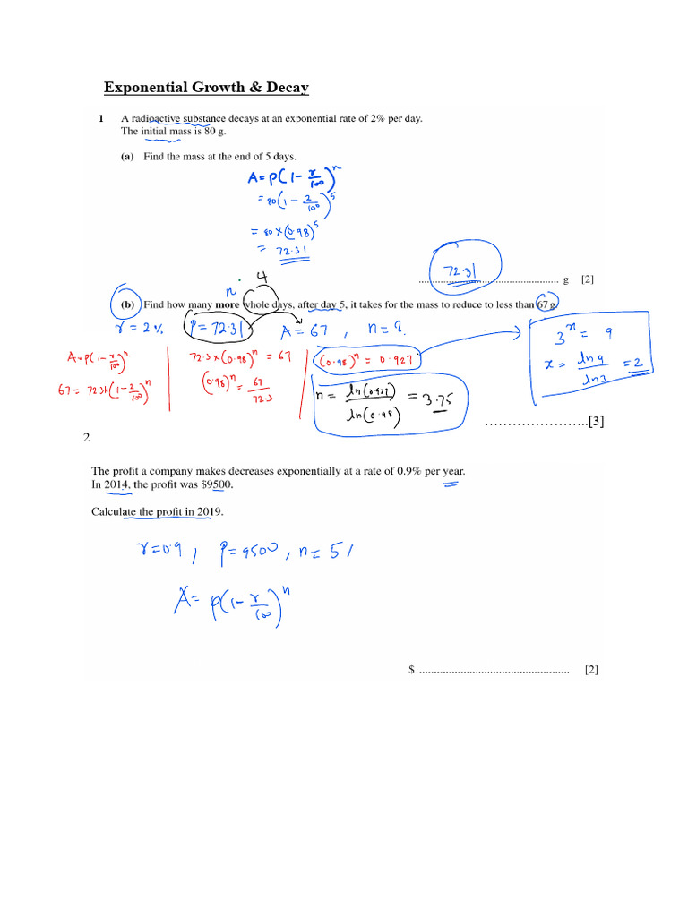 EXP - Growth and Decay | PDF