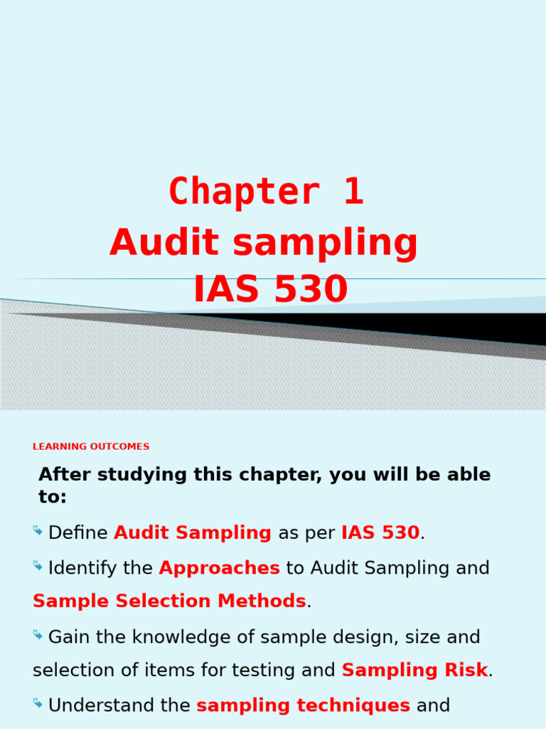 IAS 530: Audit Sampling Techniques | PDF | Audit | Sampling (Statistics)