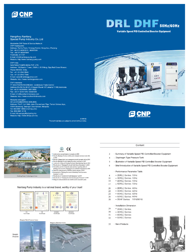 CNP DRL Series Booster Pump | PDF