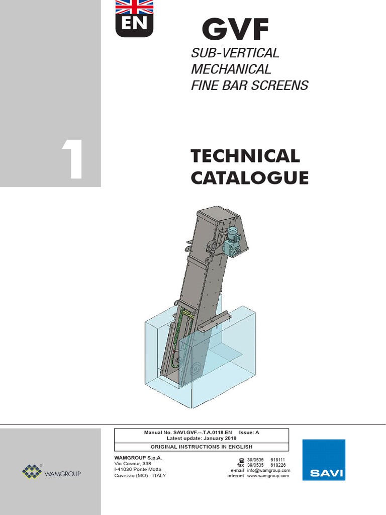 Technical Catalogue: Sub-Vertical Mechanical Fine Bar Screens | PDF ...