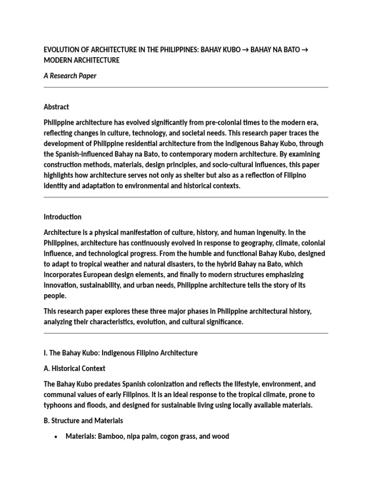 Evolution of Philippine Architecture | PDF | Architectural Design ...