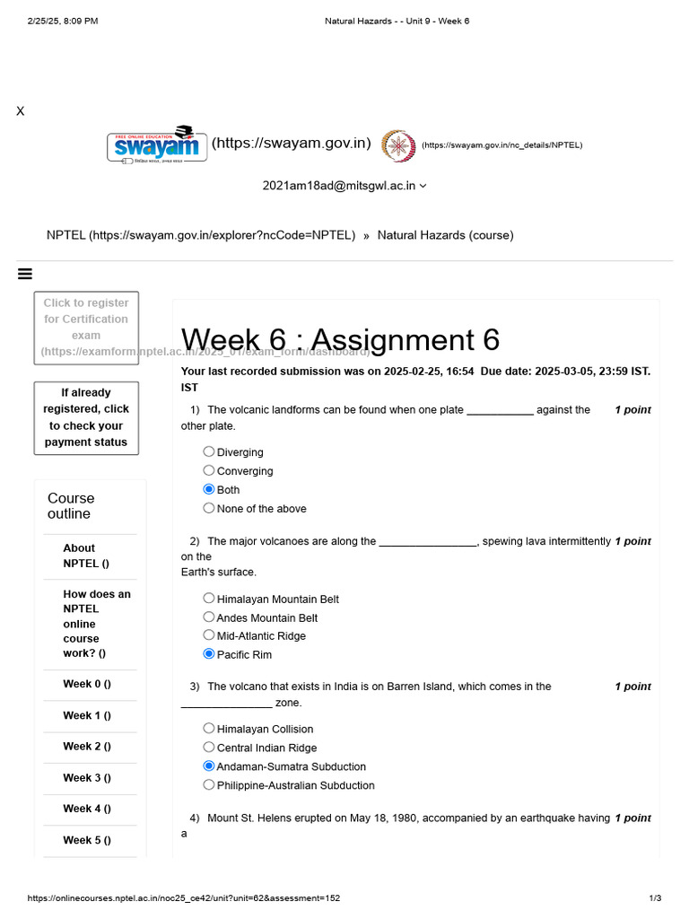 Natural Hazards - - Unit 9 - Week 6 | PDF | Volcano | Geology