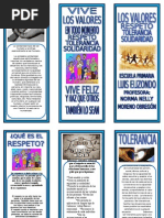 Triptico Junior Tolerancia | PDF | Tolerancia | Movimientos filosóficos