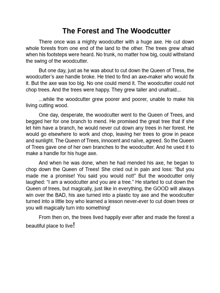 The Woodcutter's Lesson on Nature | PDF