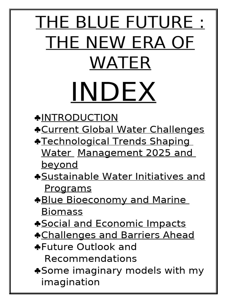 Balamurugan Blue Future 7 | PDF | Water | Water Scarcity
