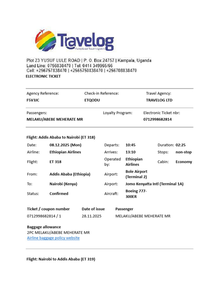 1melaku Abebe Meherate MR | PDF | Airlines | Aircraft