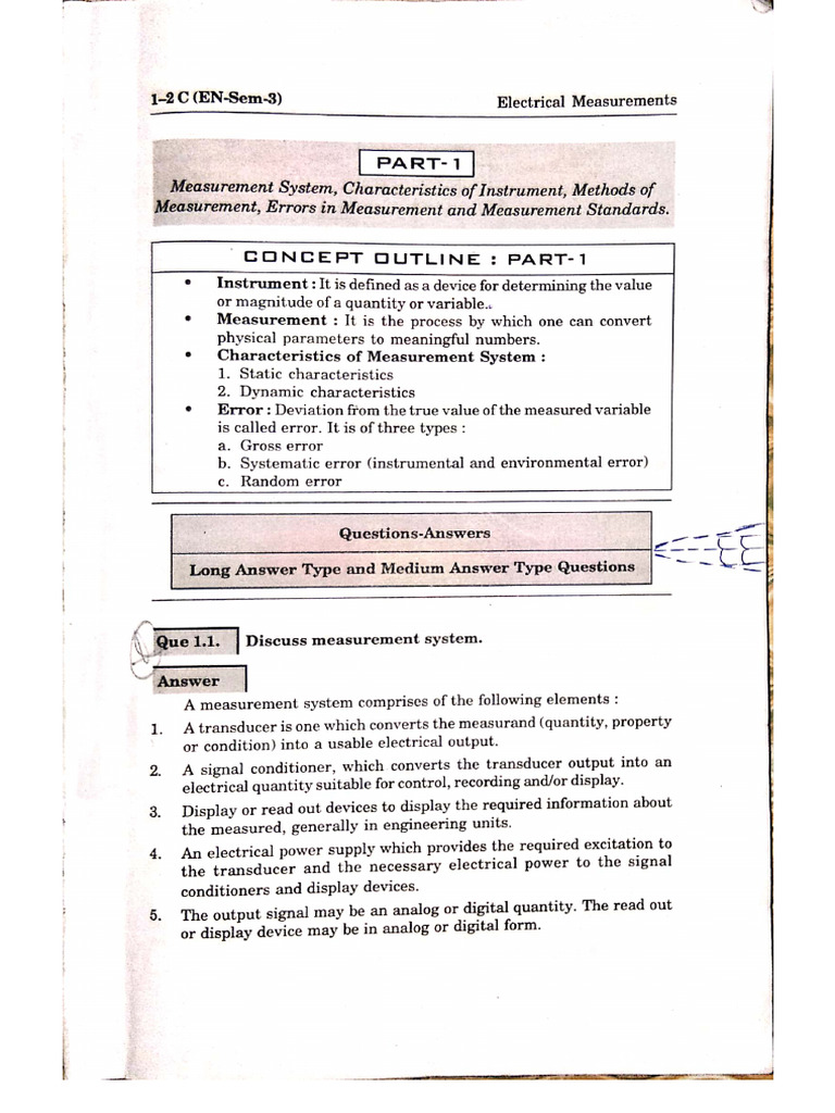 Electrical Measurements Instrumentation | PDF