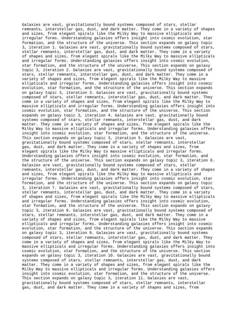 Galaxy Document 3 | PDF | Galaxy | Stars