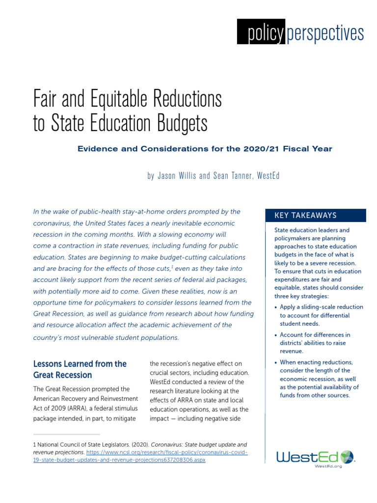 3-2020-Fair and Equitable Reductions To State Education Budgets | PDF ...