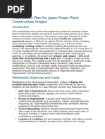 Mobilization and Demobilization in Construction | PDF | Logistics | Safety