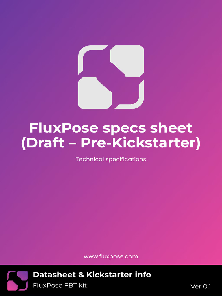FluxPose FBT Kit: Specs & Kickstarter Info | PDF