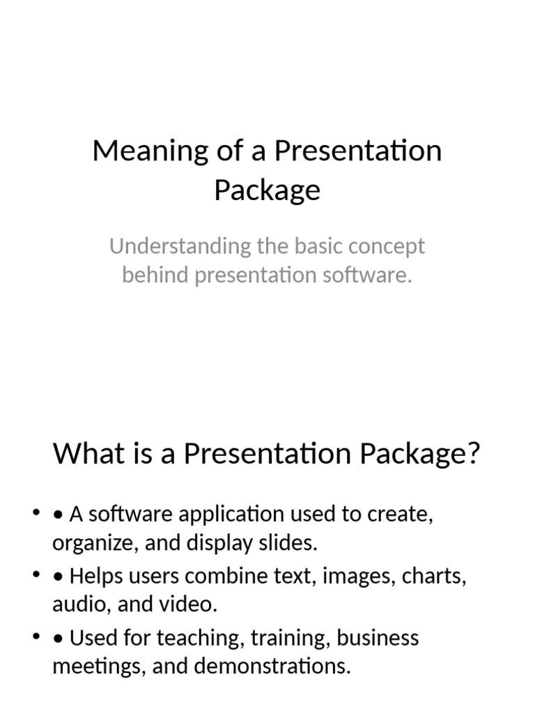 Meaning Presentation Package Powerpoint 3 Slides | PDF
