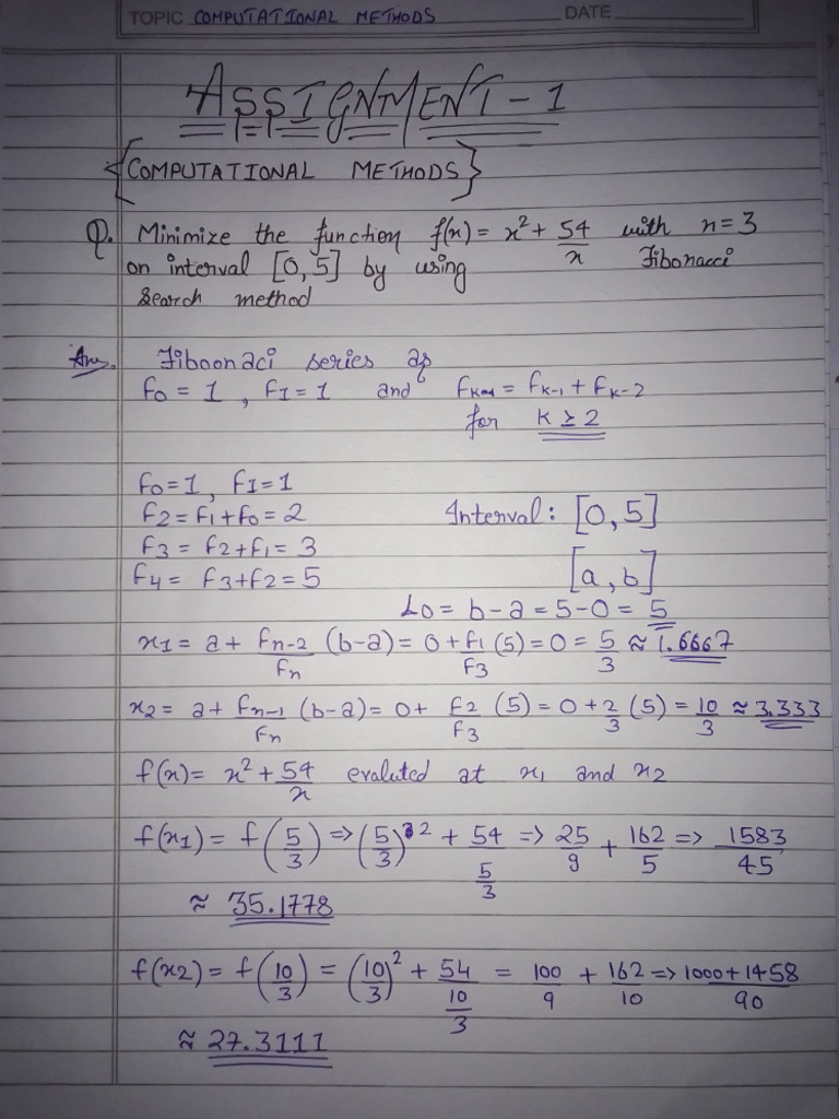 Garvit Computational Methods Assignment 1 | PDF