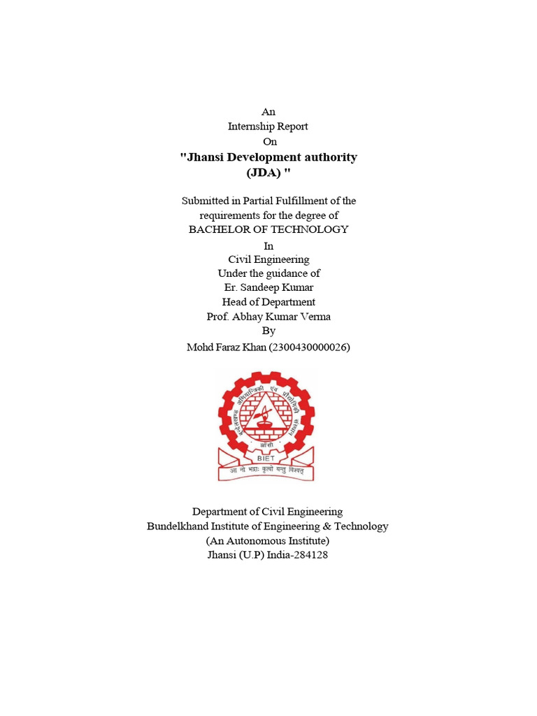 Jhansi Development Authority (JDA) | PDF