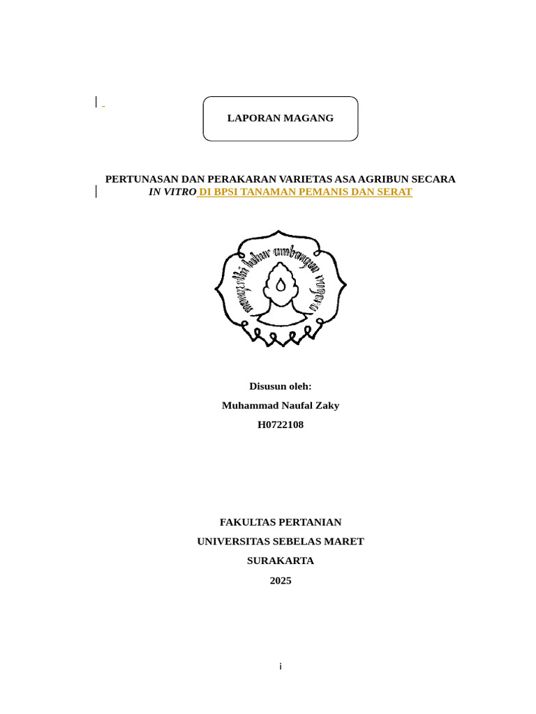 Pertunasan Tebu ASA Agribun In Vitro | PDF