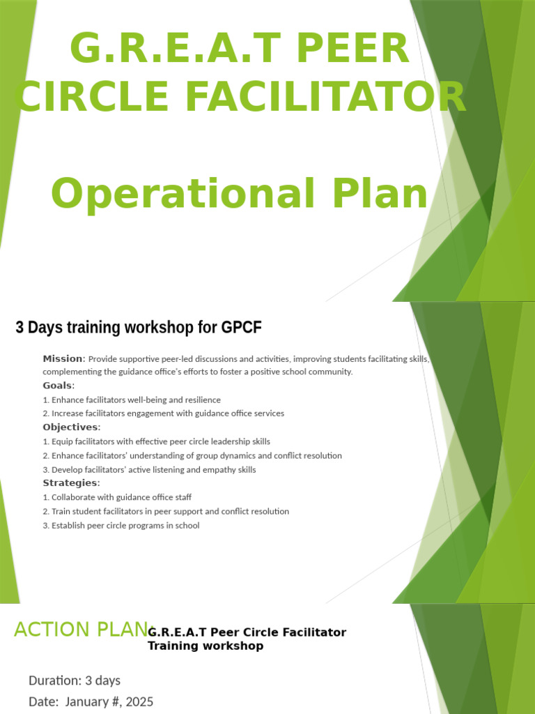 Great Peer Circle Facilitator Operational Plan | PDF