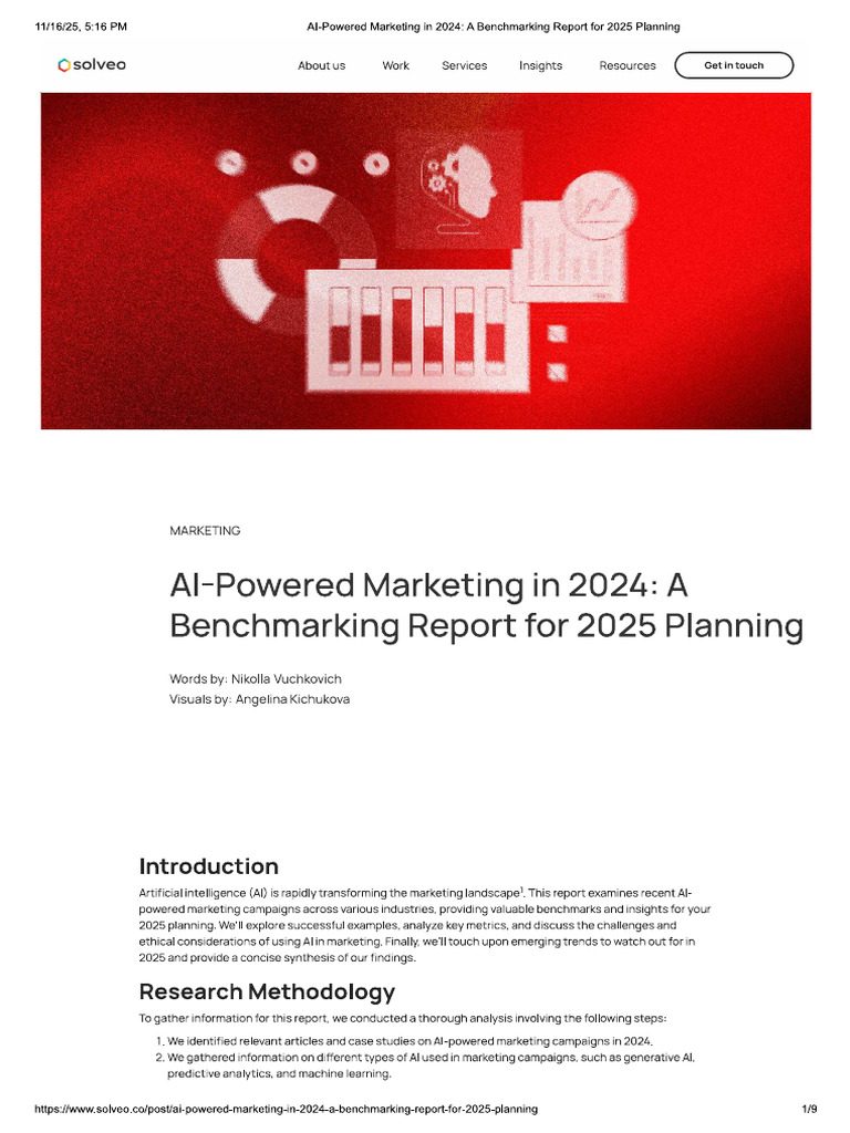 2AI-Powered Marketing in 2024 A Benchmarking Report For 2025 Planning | PDF