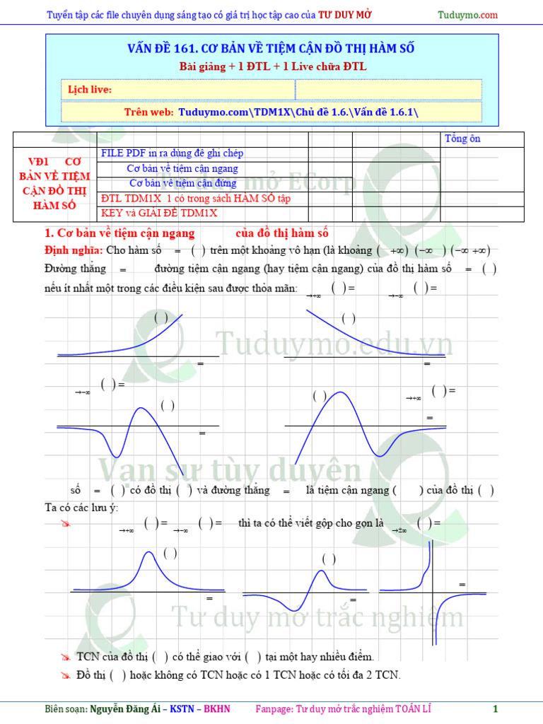 tdm1x61 FCD Co Ban Tiem Can Do Thi Ham So PDF | PDF