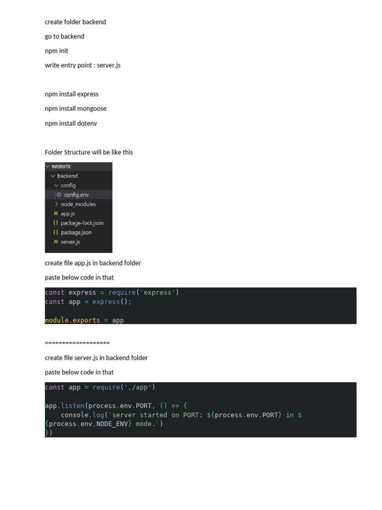 1. Basic Set Up of Express and Nodemon | PDF