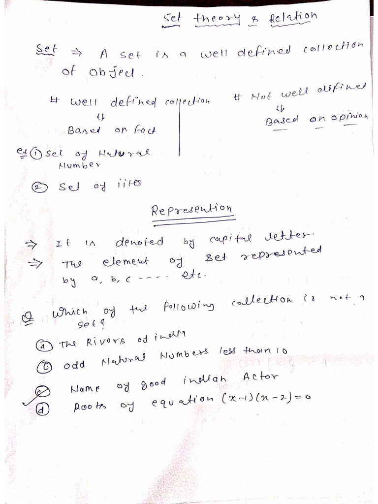 set theory handwritten notes ashvani sir (1) | PDF