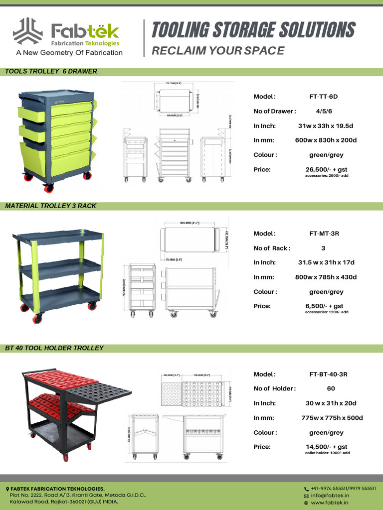 Fabtek Tooling Storage Solution 2022 | PDF