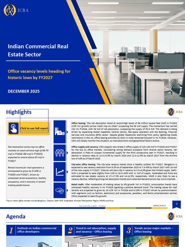 SH-2026-Q3-3-ICRA-Commercial Real Estate | PDF | Economies
